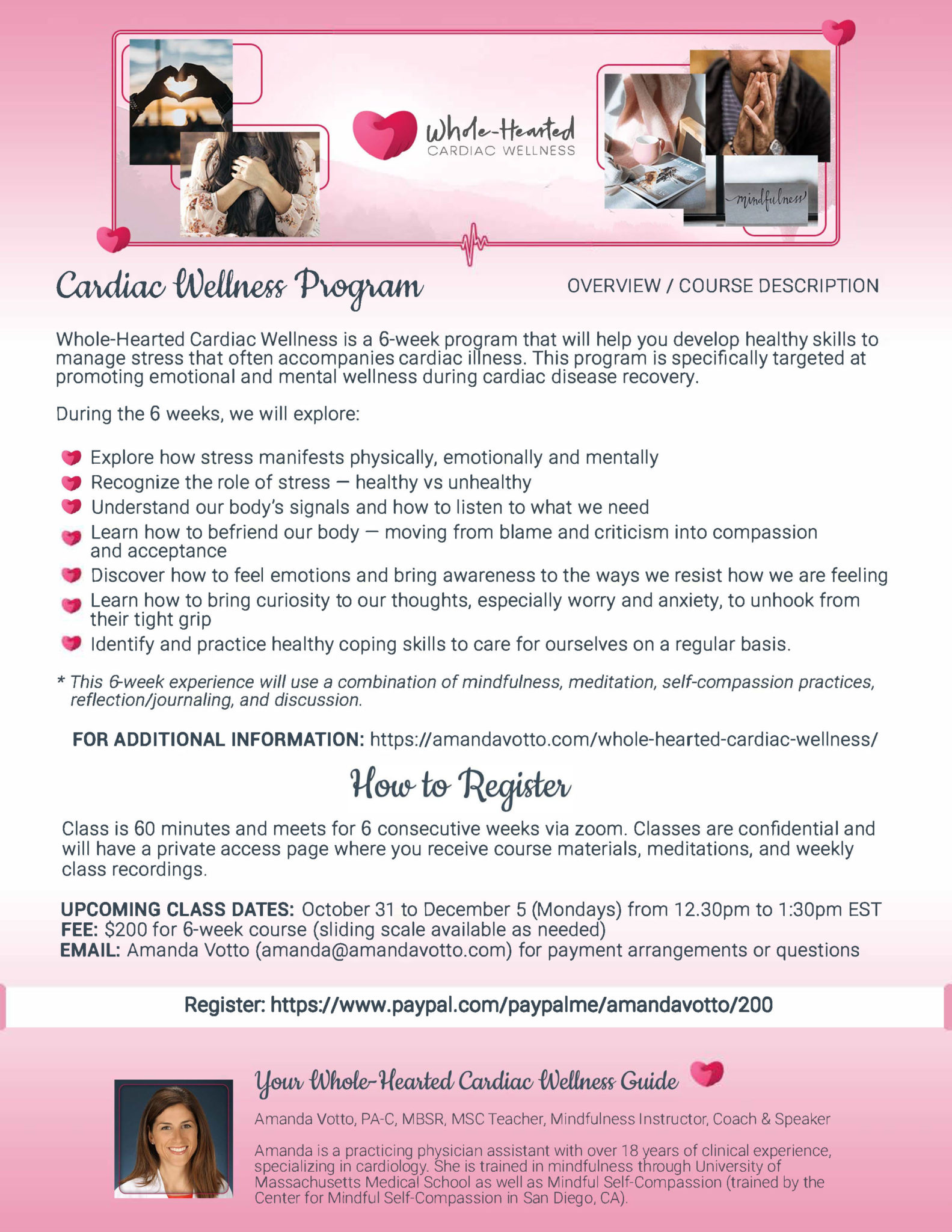 Whole-Hearted Cardiac Wellness 6-Week Program - Consulting Cardiologists